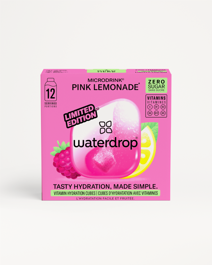 Wieder erhältlich: PINK LEMONADE & APFEL | waterdrop®